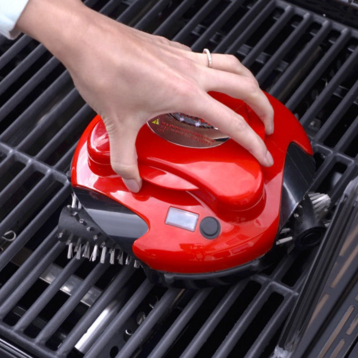 Red Grillbot & Case Bundle | Grill Cleaning Robot | Nylon Grill Brush